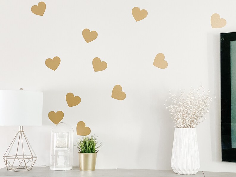 Set of 50 X 4 Inch Hearts. Vinyl Wall Art Decal. Geometric - Etsy