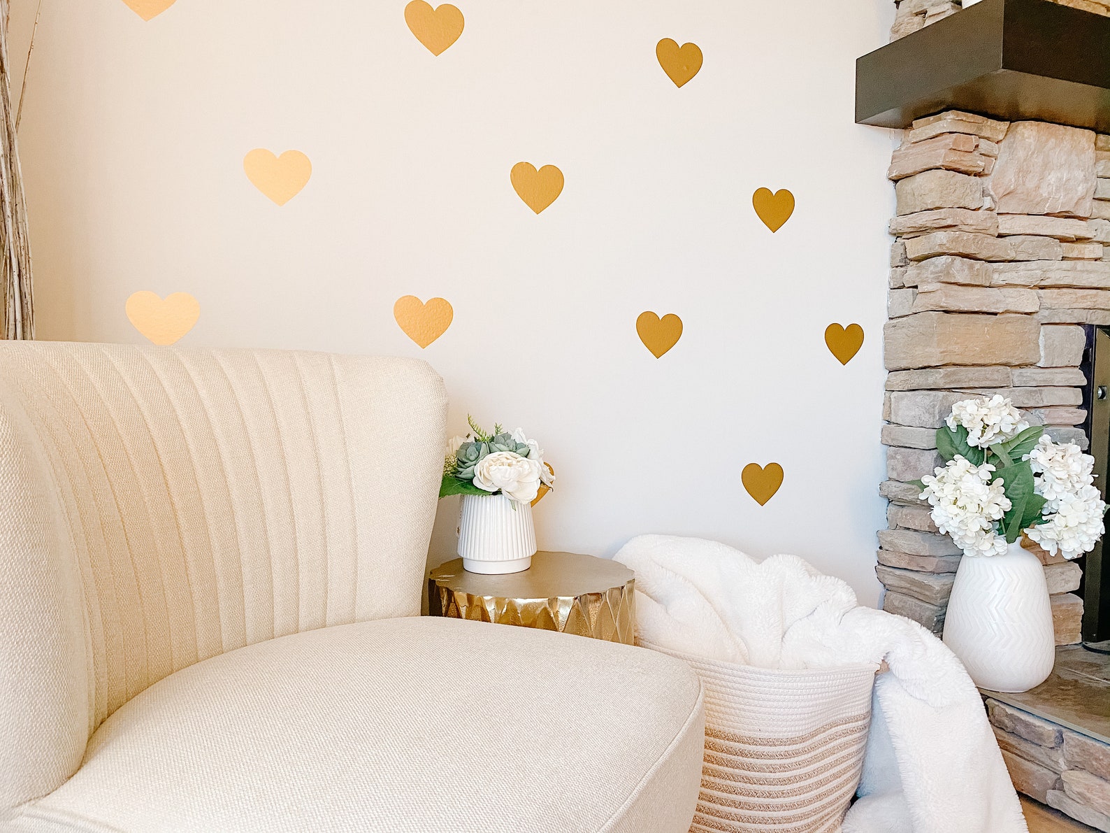 Set of 50 X 4 Inch Hearts. Vinyl Wall Art Decal. Geometric - Etsy