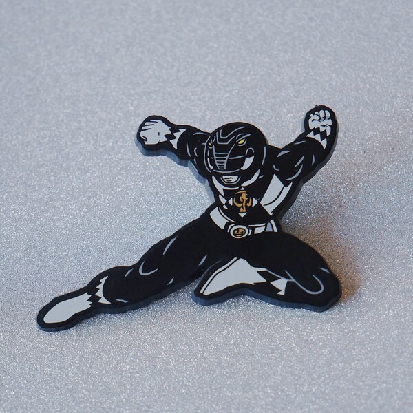 Black Power Ranger Pin - Etsy