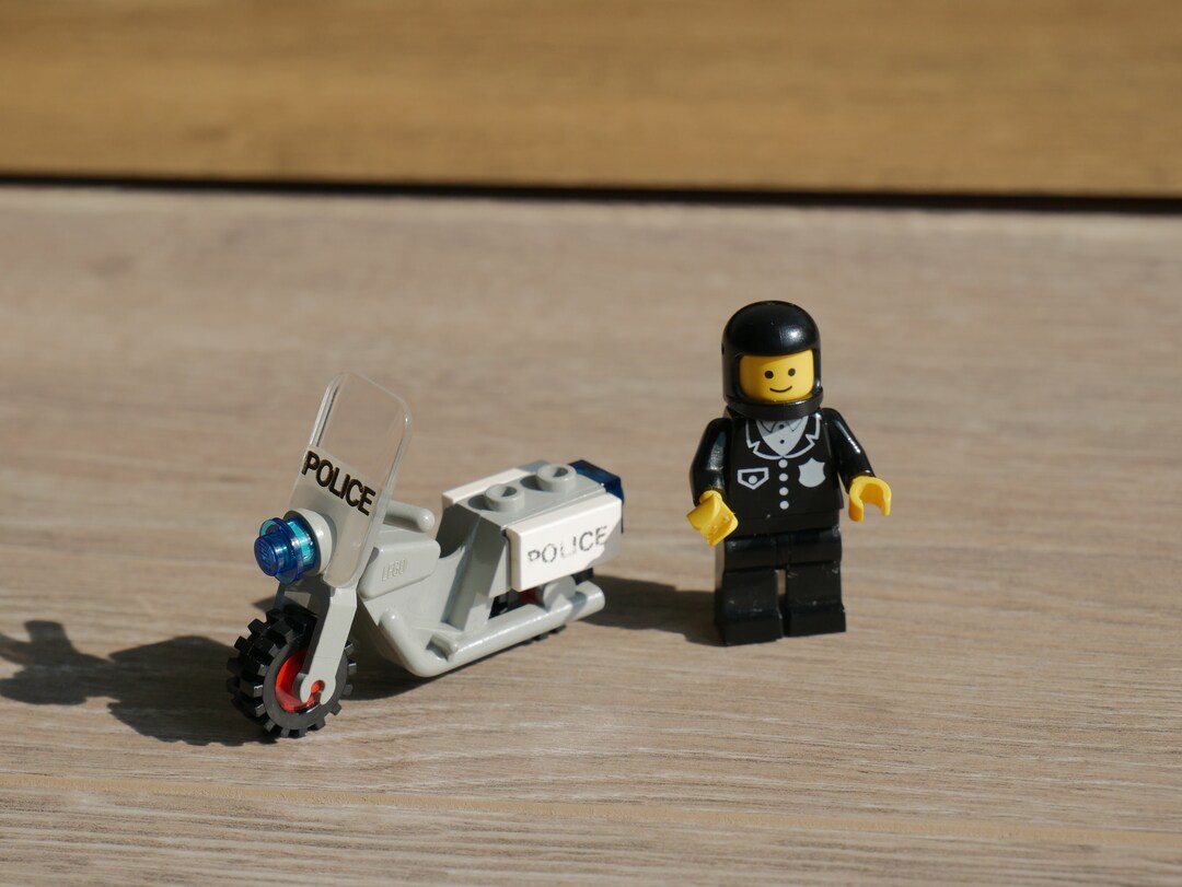 LEGO Police Motorcycle - Vintage 1980s Motorcycle With Police ...