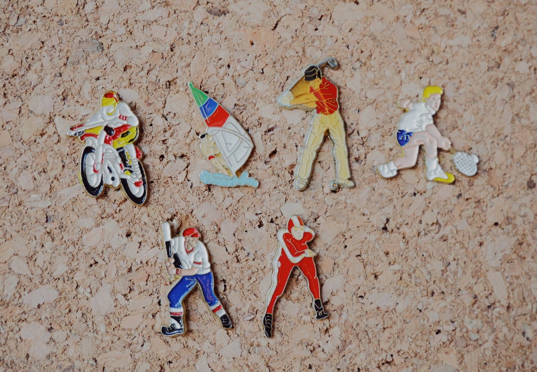 Various Sports Vintage Enamel Pins From the 1990s Motorcyling ...