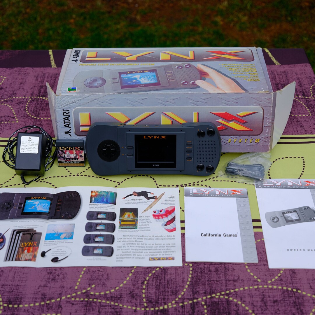 Authentic Atari Lynx Model 1 Console From 1990 CIB in Original Box With ...
