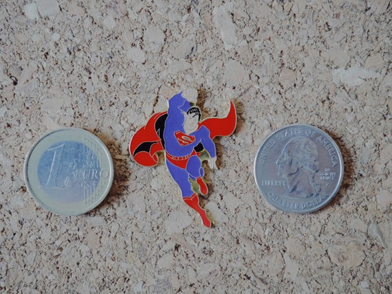 Vintage Superman enamel pins from 1990s - Gem