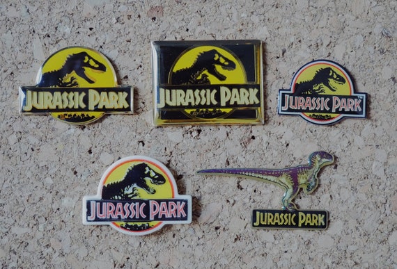 Jurassic Park vintage enamel pins from 1990s - Jurass… - Gem