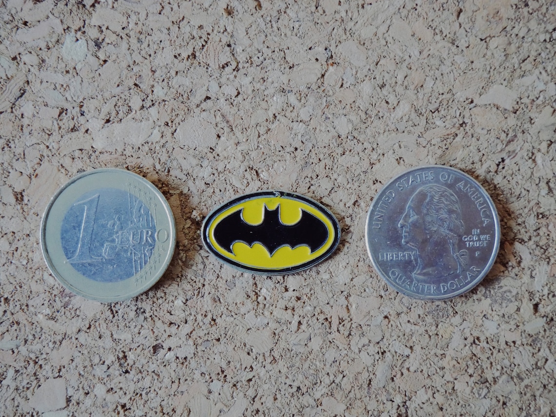Batman Logo Vintage Enamel Pin From 1990s - Etsy