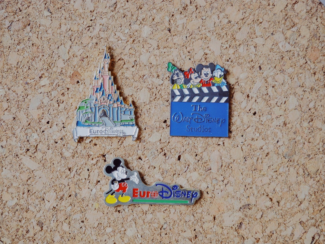 Various Euro Disney and the Walt Disney Studios Vintage Enamel Pins ...