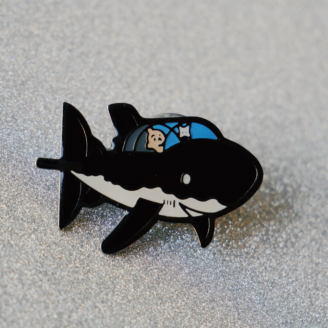 Tintin in the Shark Submarine From the Treasure of Red Rackham Vintage ...