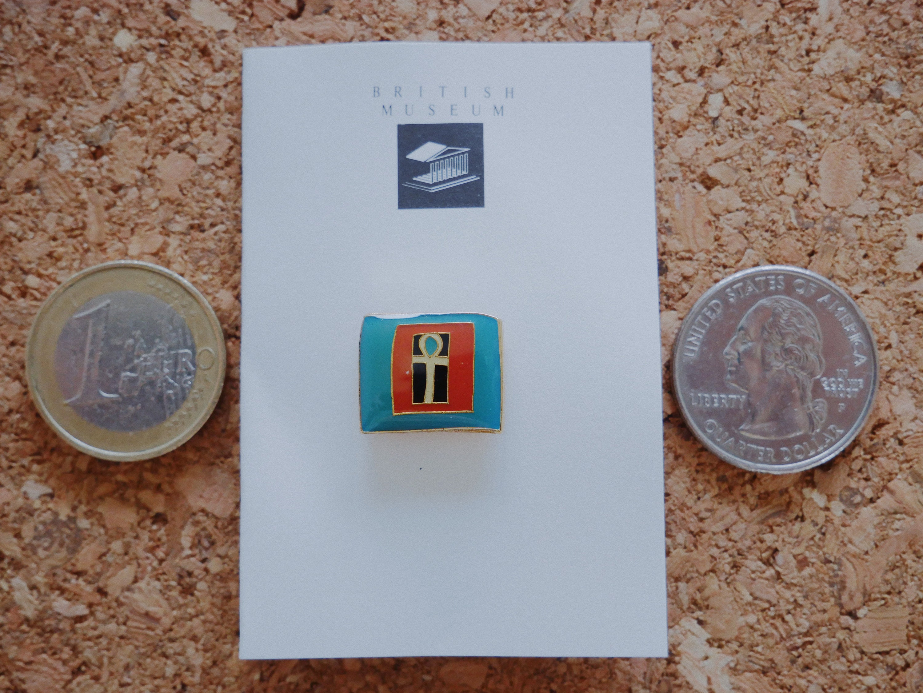 British Museum Enamel Pins of Egyptian Treasures Udjat-eye, Ankh, Lotus ...