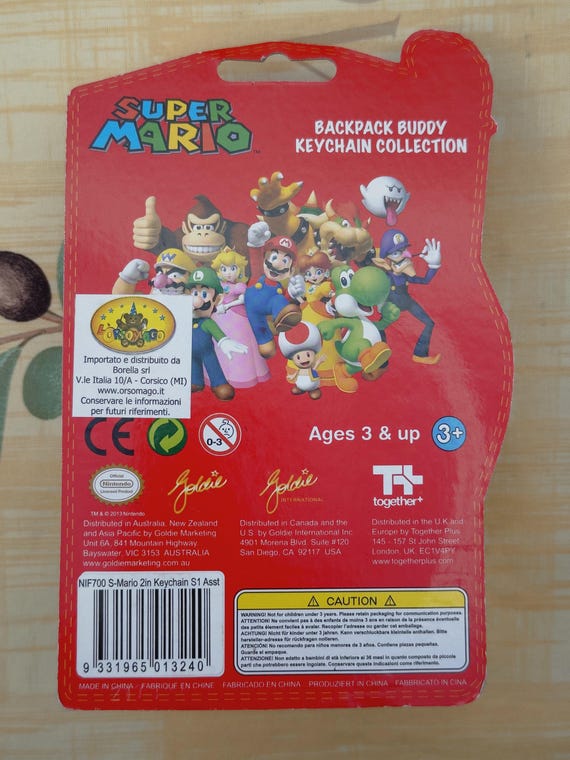 Yoshi - Super Mario backpack buddy keychain collection - Gem