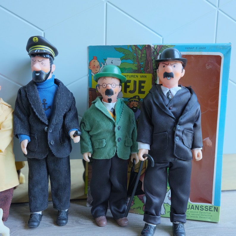 Tintin Seri Dolls 1985 Tintin and Milou, Captain Haddock, Professor ...