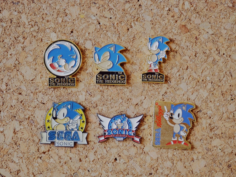 Sega Sonic the Hedgehog Vintage Enamel Pins From the 1990s - Etsy
