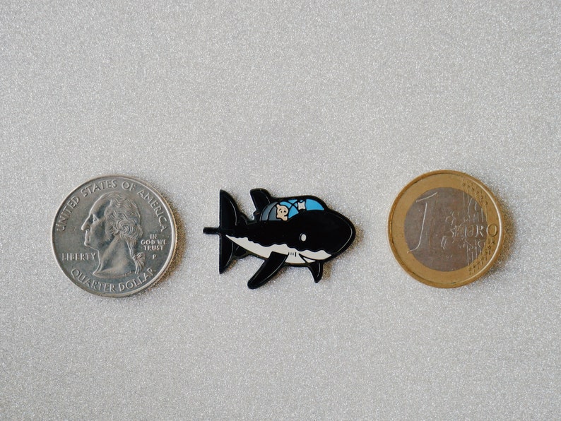 Tintin in the Shark Submarine From the Treasure of Red Rackham Vintage ...