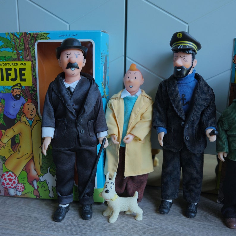 Tintin Seri Dolls 1985 Tintin and Milou, Captain Haddock, Professor ...