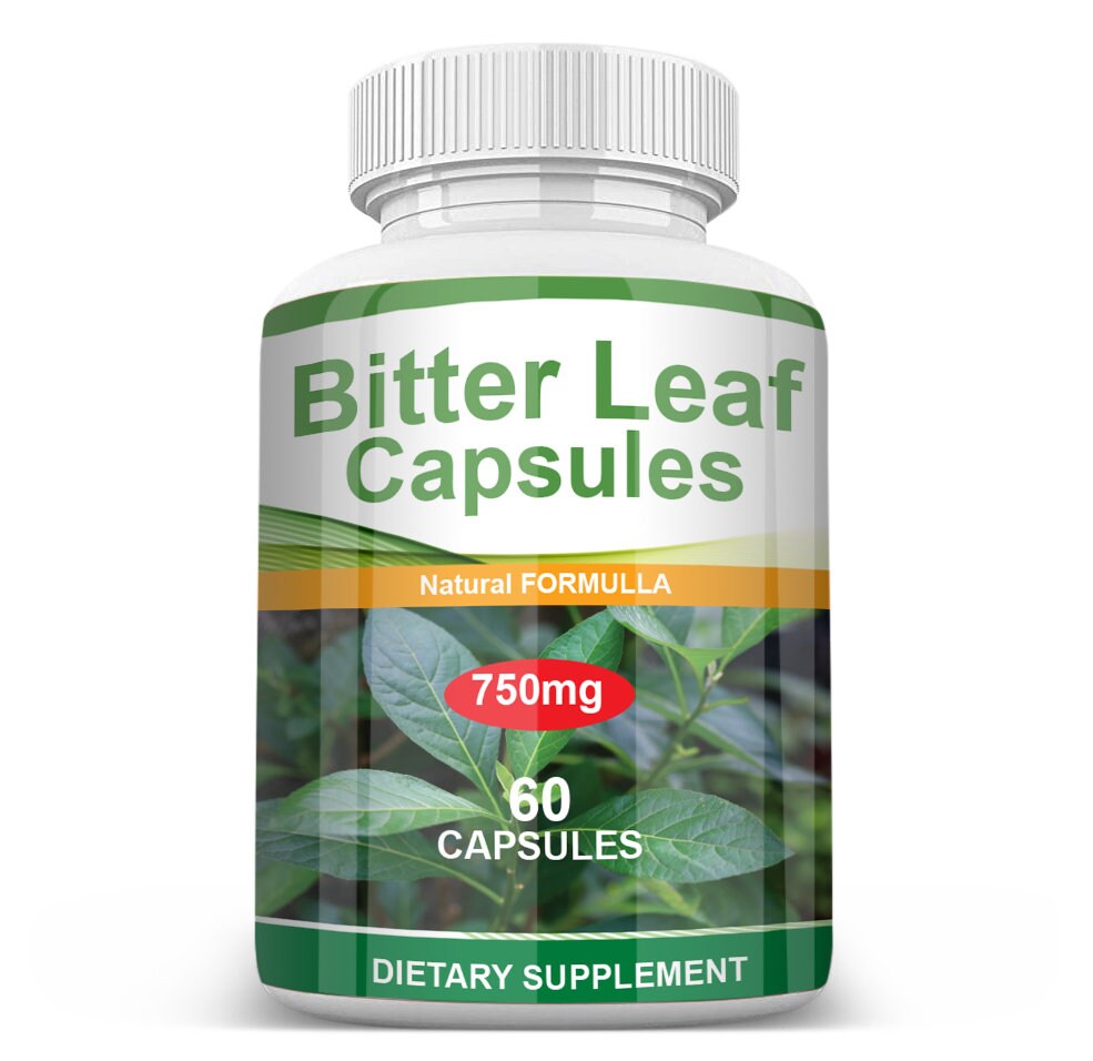 African Bitter Leaf Capsules. (ewuro, Onugbu-bololo) Wellness ...