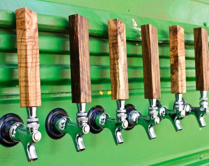 Personalized Beer Tap Handle of Walnut With a Handmade Copper Tag Great ...