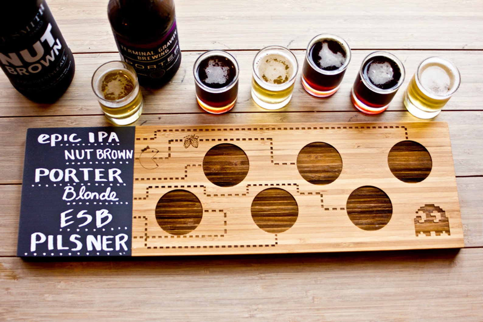 Beer Tasting Tray Beer Flight Tray | Etsy
