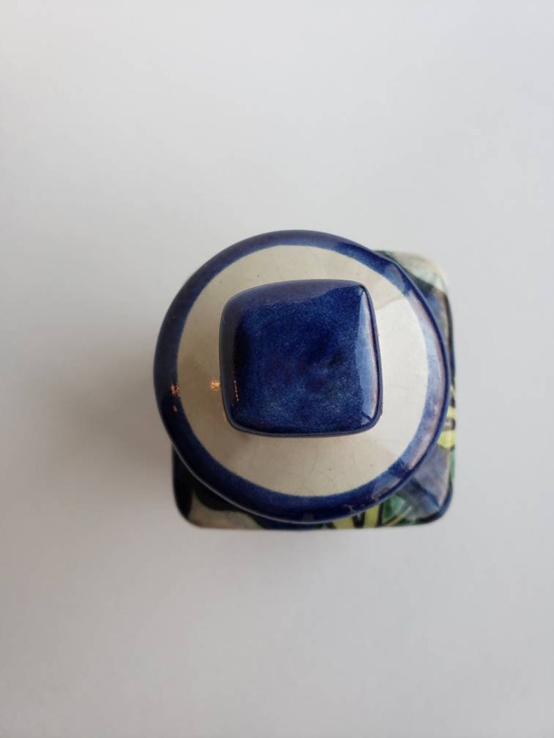 Vintage Talavera Folk Art Pottery Lily Jar With Lid - Etsy