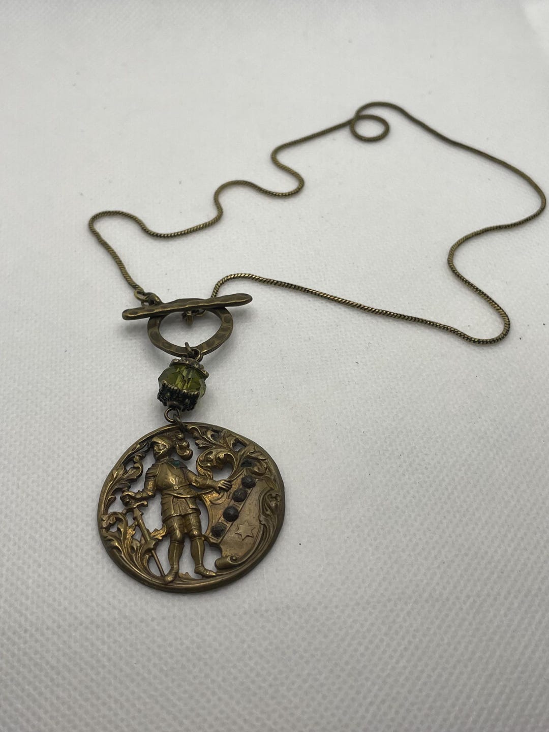 Kind Knight Vintage French Pendant Necklace - Etsy