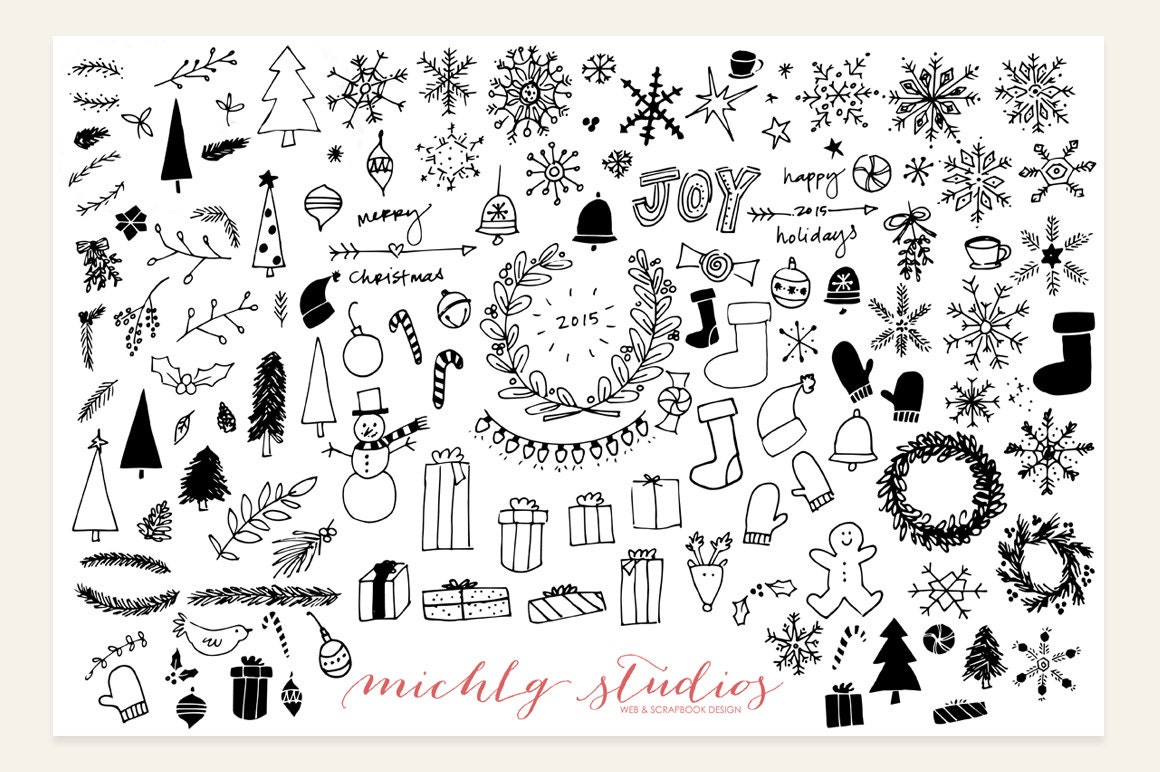 Digital Clipart Christmas Holiday VECTOR and PNG Clip Art Graphics - Etsy