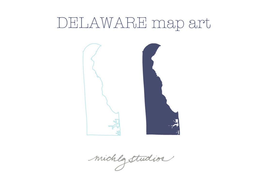 Vector & PNG Delaware Clipart Map Clip Artstate Country - Etsy