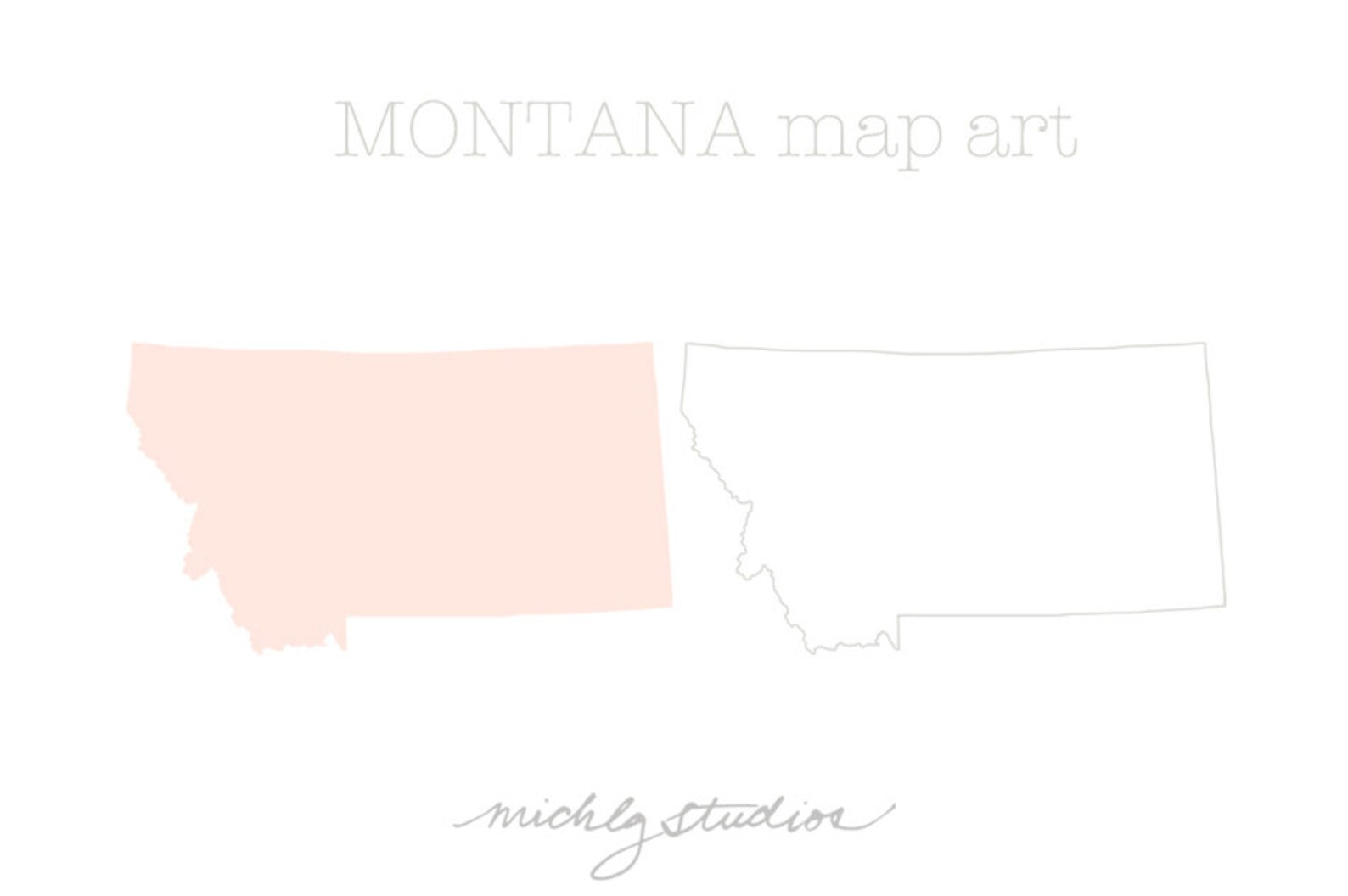 Vector & PNG Montana clipart map clip artstate country | Etsy