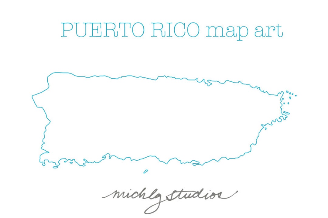 Vector & PNG Puerto Rico Map Art/clip Art, State, Country, Silhouette ...