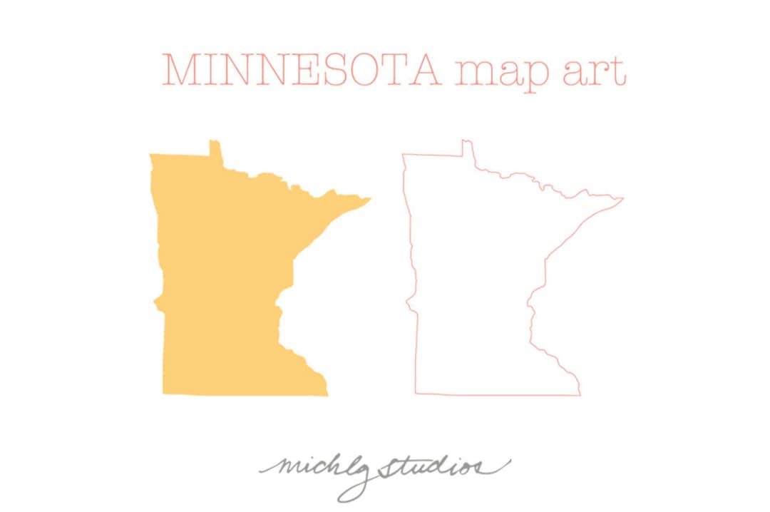 VECTOR & PNG Minnesota Map Digital Clip Art, State, Country, Silhouette ...