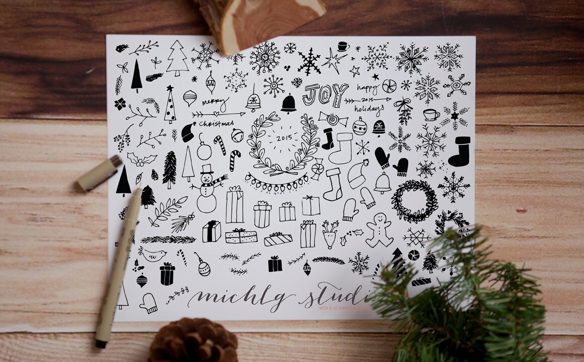 Digital Clipart Christmas Holiday VECTOR and PNG Clip Art Graphics - Etsy