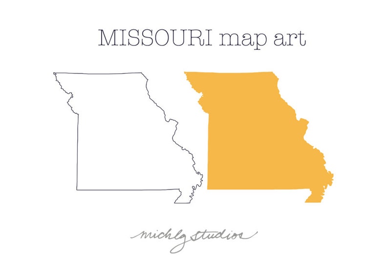 VECTOR & PNG Missouri Map Digital Clip Art, State, Country, Silhouette ...