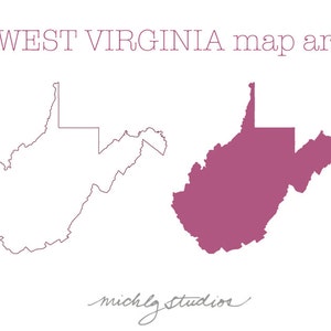VECTOR & PNG West Virginia Map Digital Clip Art, State, Country ...