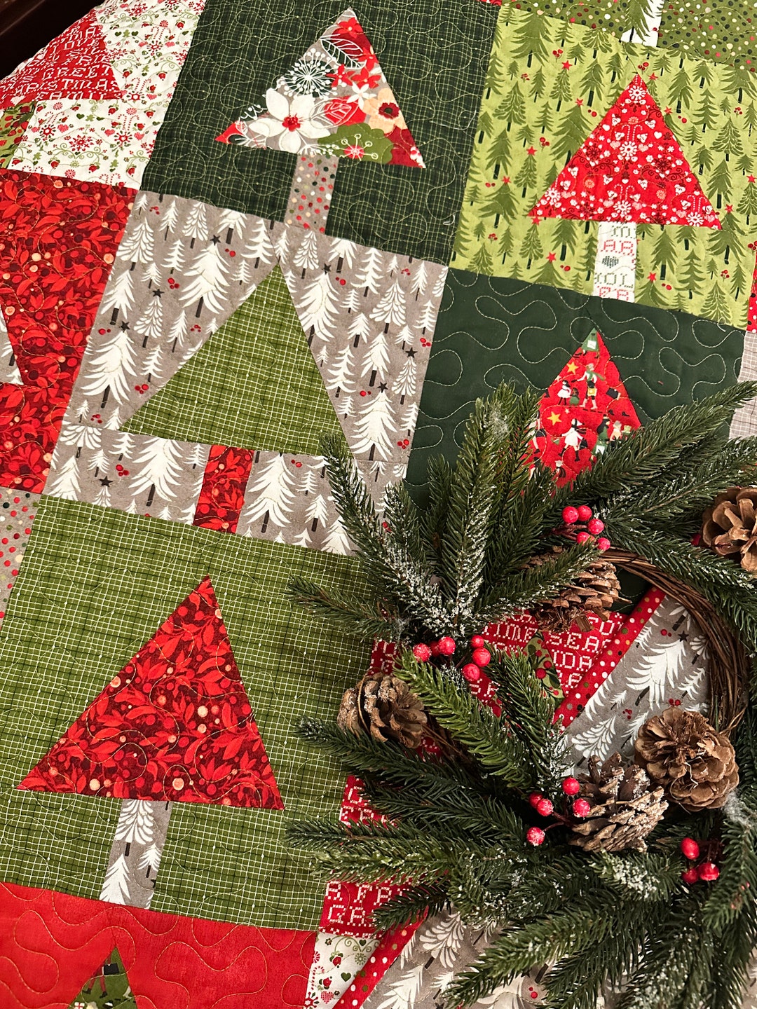 Hustle & Bustle Trees for Sale Layer Cake Quilt Kit Layer Cake by ...