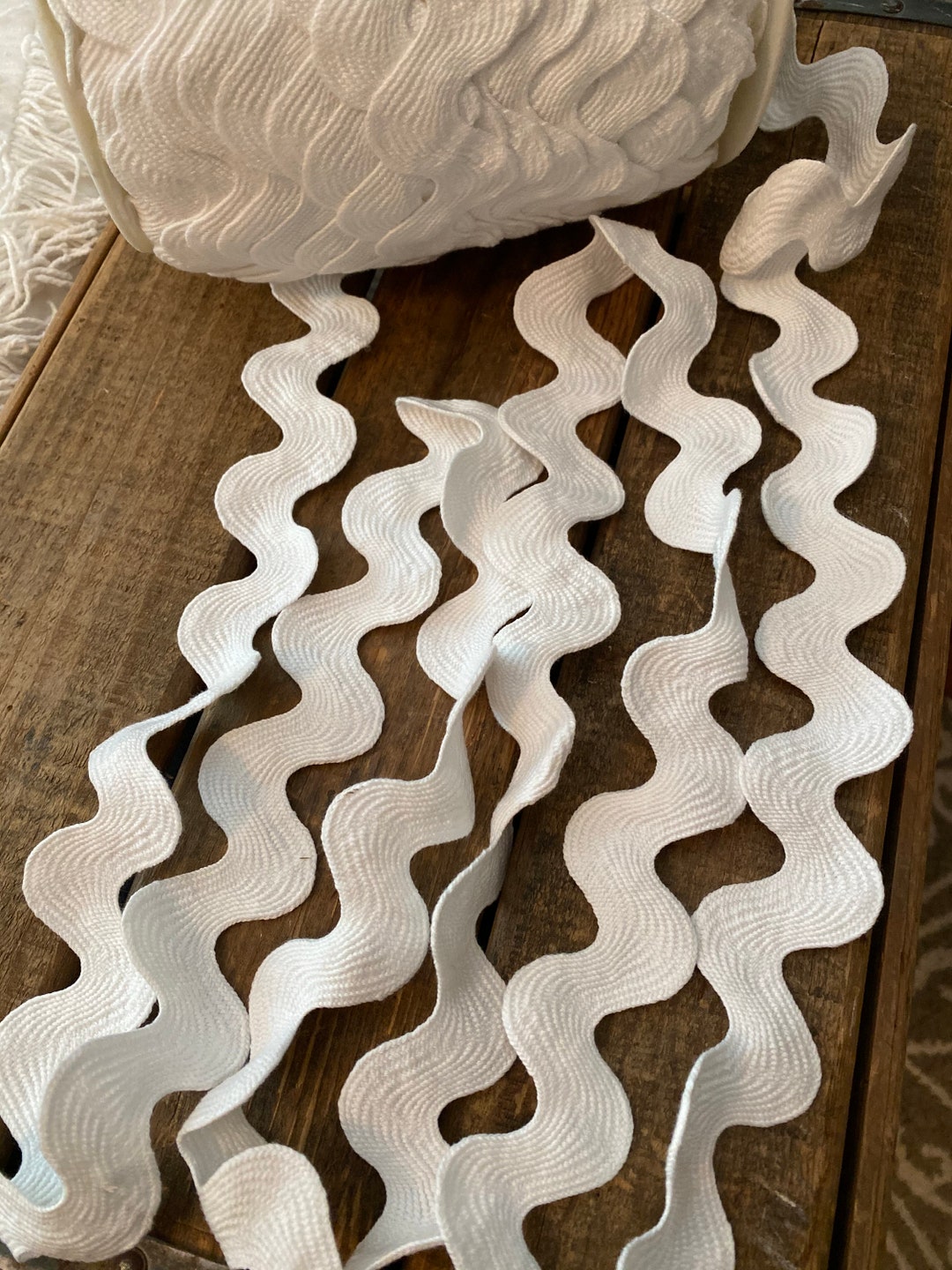 5 Yards WHITE Jumbo Ric Rac - Etsy