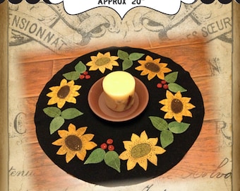 Sunflowers Wool Applique Pattern Download by Diane Knott LLC Suitable ...