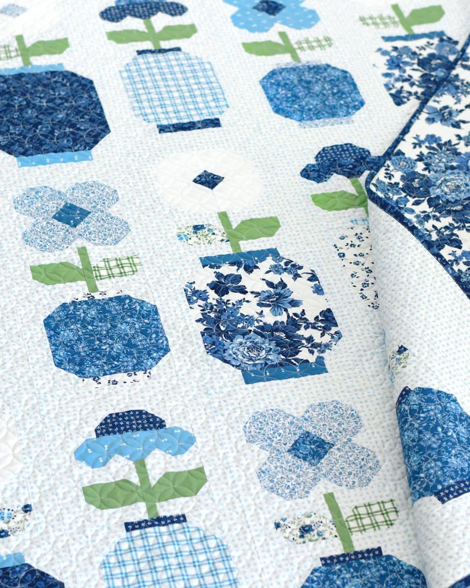 Blueprint Quilt Kit - Made With Ginger Jars Quilt Pattern by Camille ...
