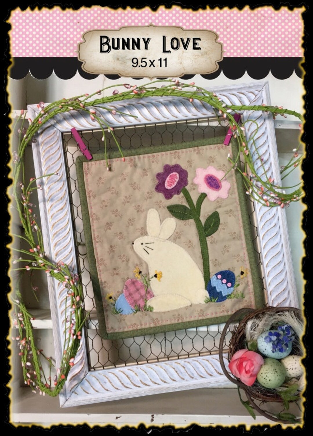 Bunny Love Wool Appliqué Kit and Pattern - Etsy