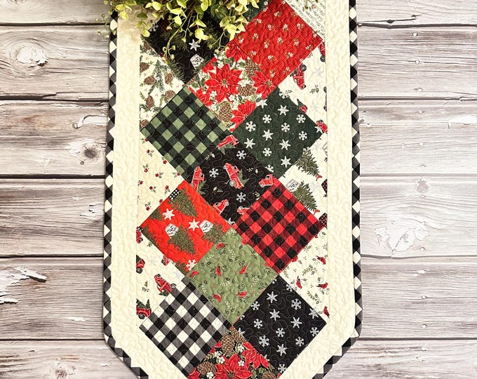 Holly Berry Tree Farm Table Runner -- Quilt Kit -- Fabrics by Deb ...
