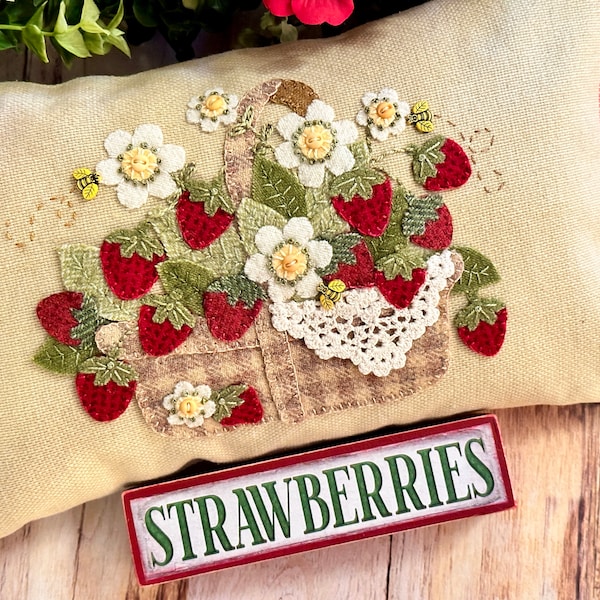 Wool Applique Pillow - Etsy