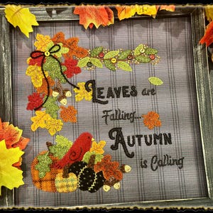 WHISPERS of FALL - Leaves Are Falling - Block #11 - Wool Applique - Etsy