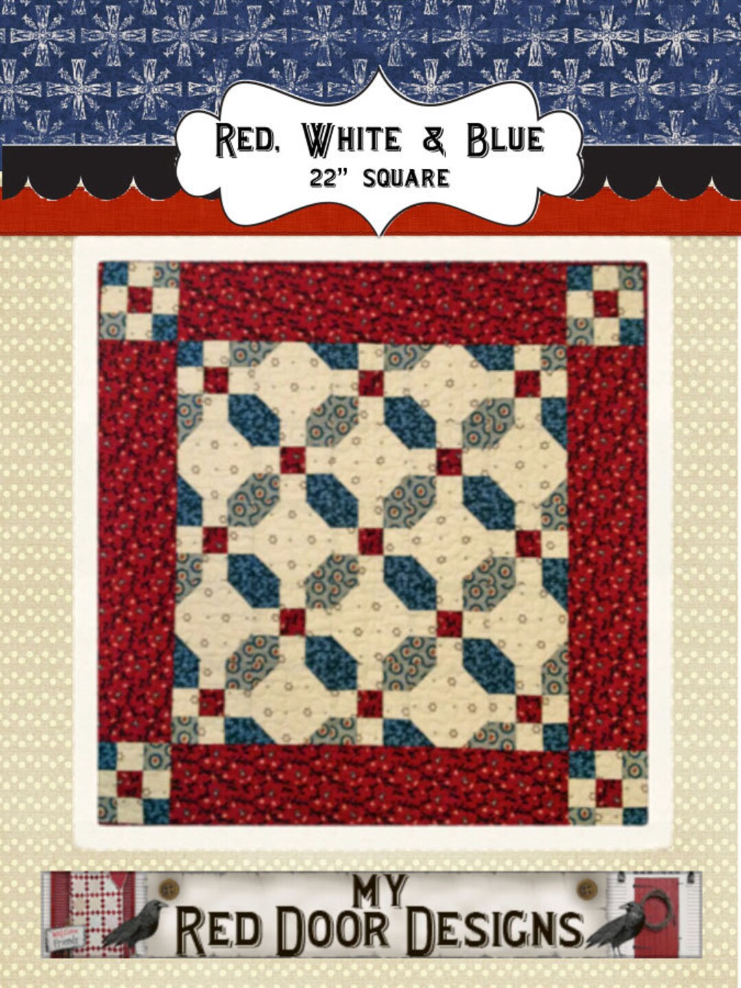 Red White & Blue PDF Quilt Pattern - Etsy
