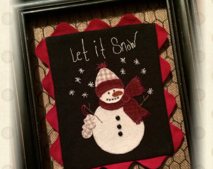 Let It Snow Wool Appliqué Kit and Pattern - Etsy