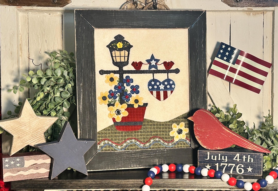 STARS, STRIPES & STITCHES -- Mystery Stitch Along - Block #4-- Wool ...