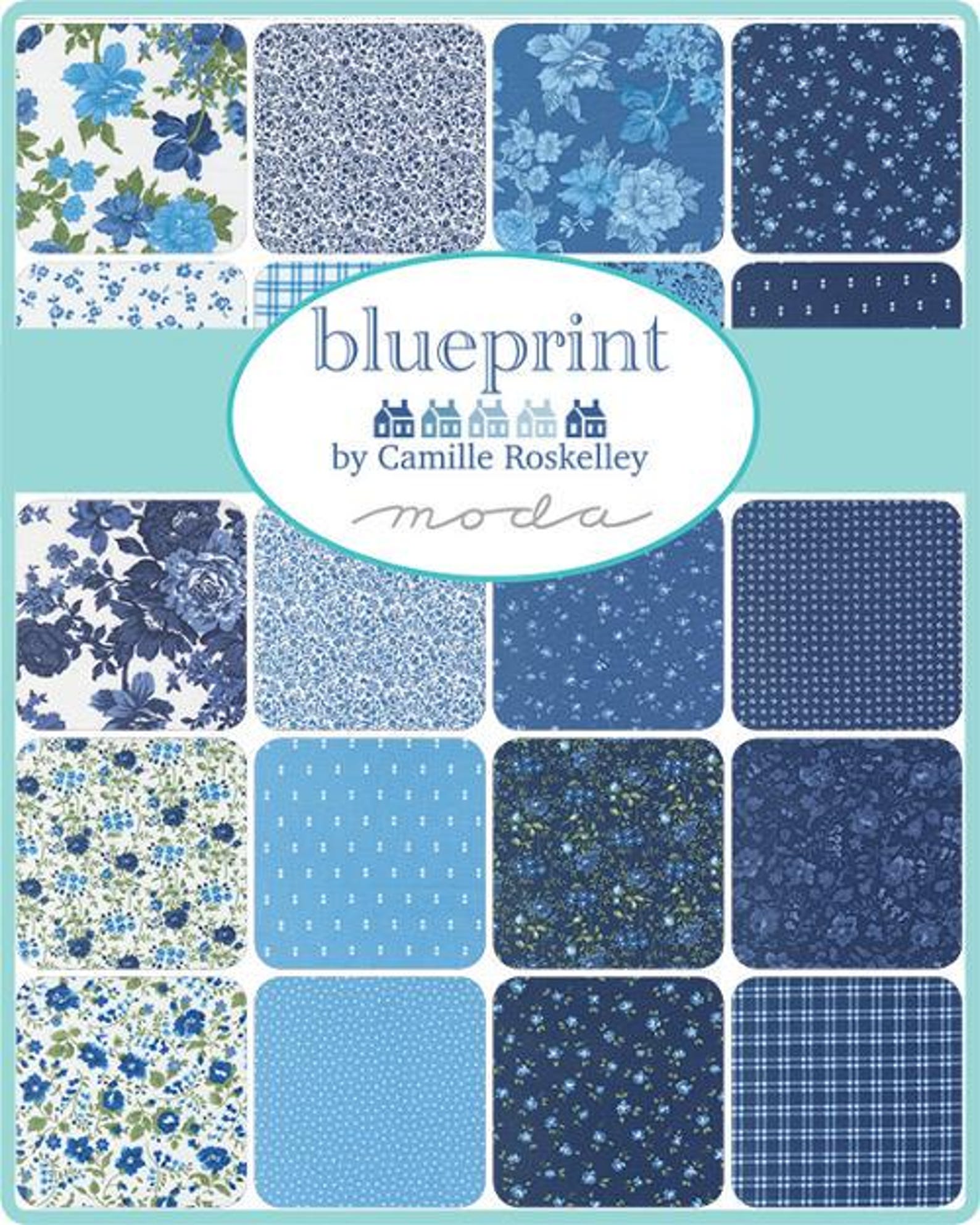 Blueprint Quilt Kit - Made With Ginger Jars Quilt Pattern by Camille ...