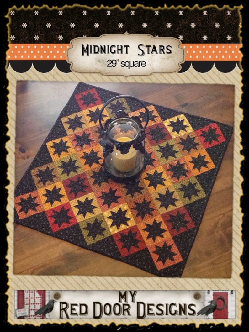 Midnight Stars PRINTED Quilt Pattern - Etsy