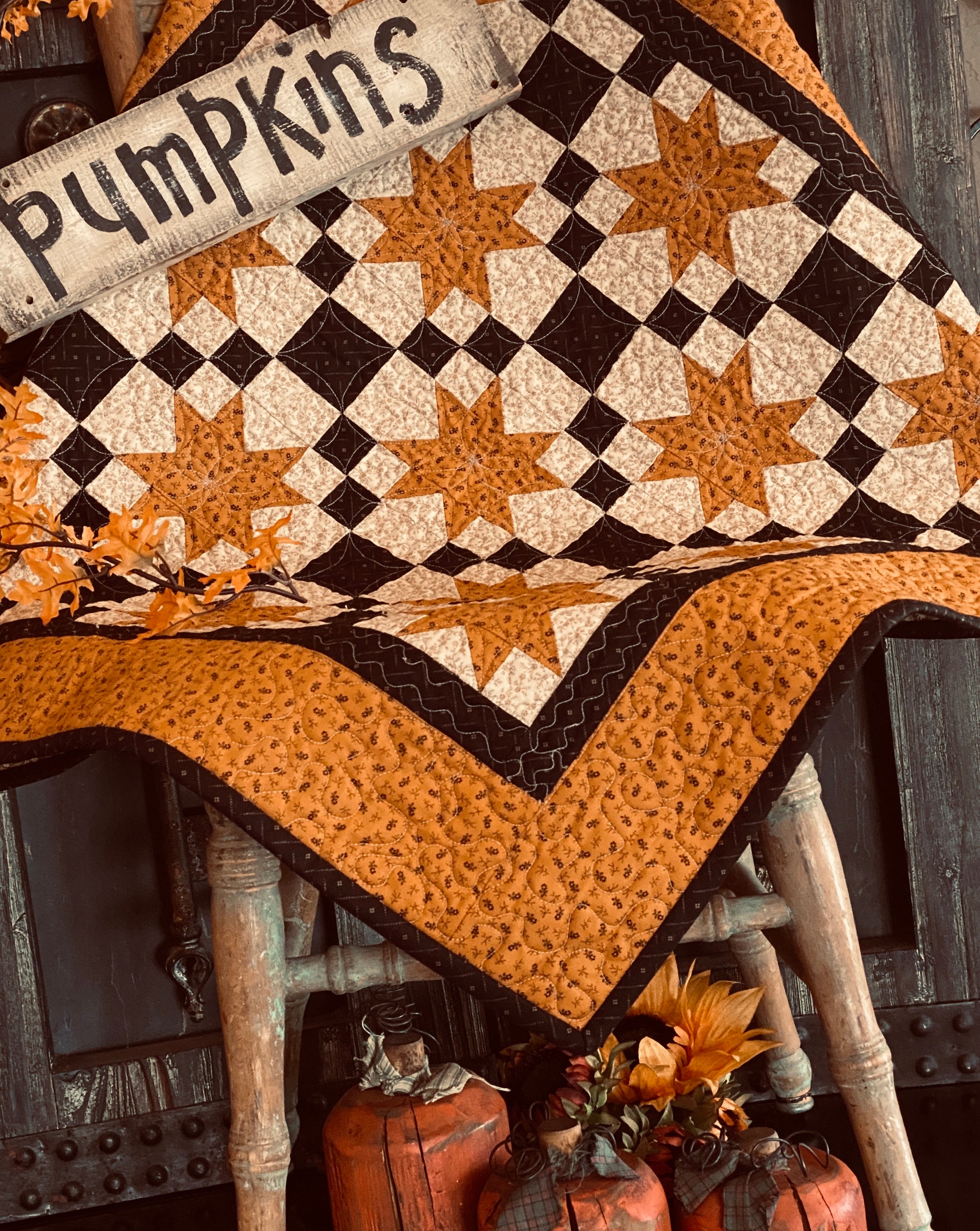 Fall Stars -- PDF Quilt Pattern -- Fall Quilt -- Instant Download - Etsy