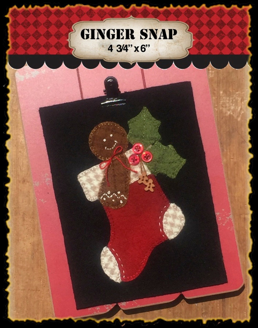 Ginger Snap Wool Appliqué PDF Pattern - Etsy