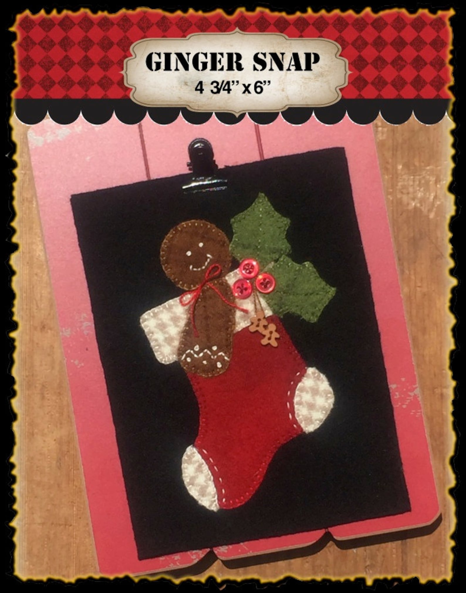Ginger Snap Wool Appliqué PDF Pattern - Etsy