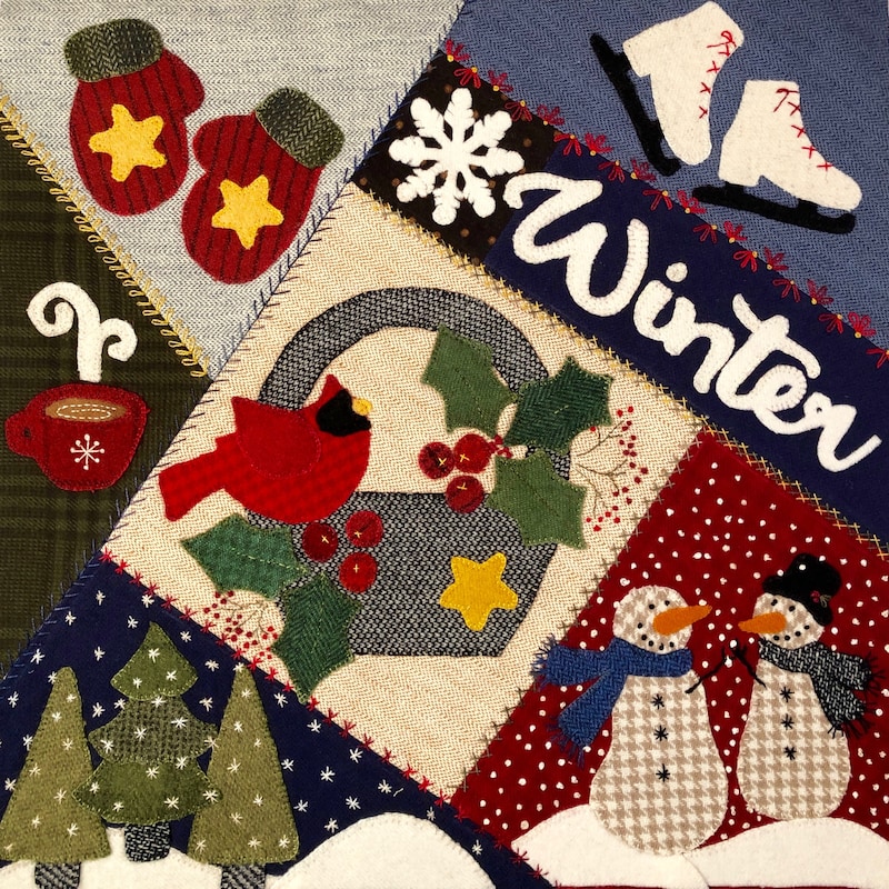 Quilt Blanket Crazy Quilt - Etsy