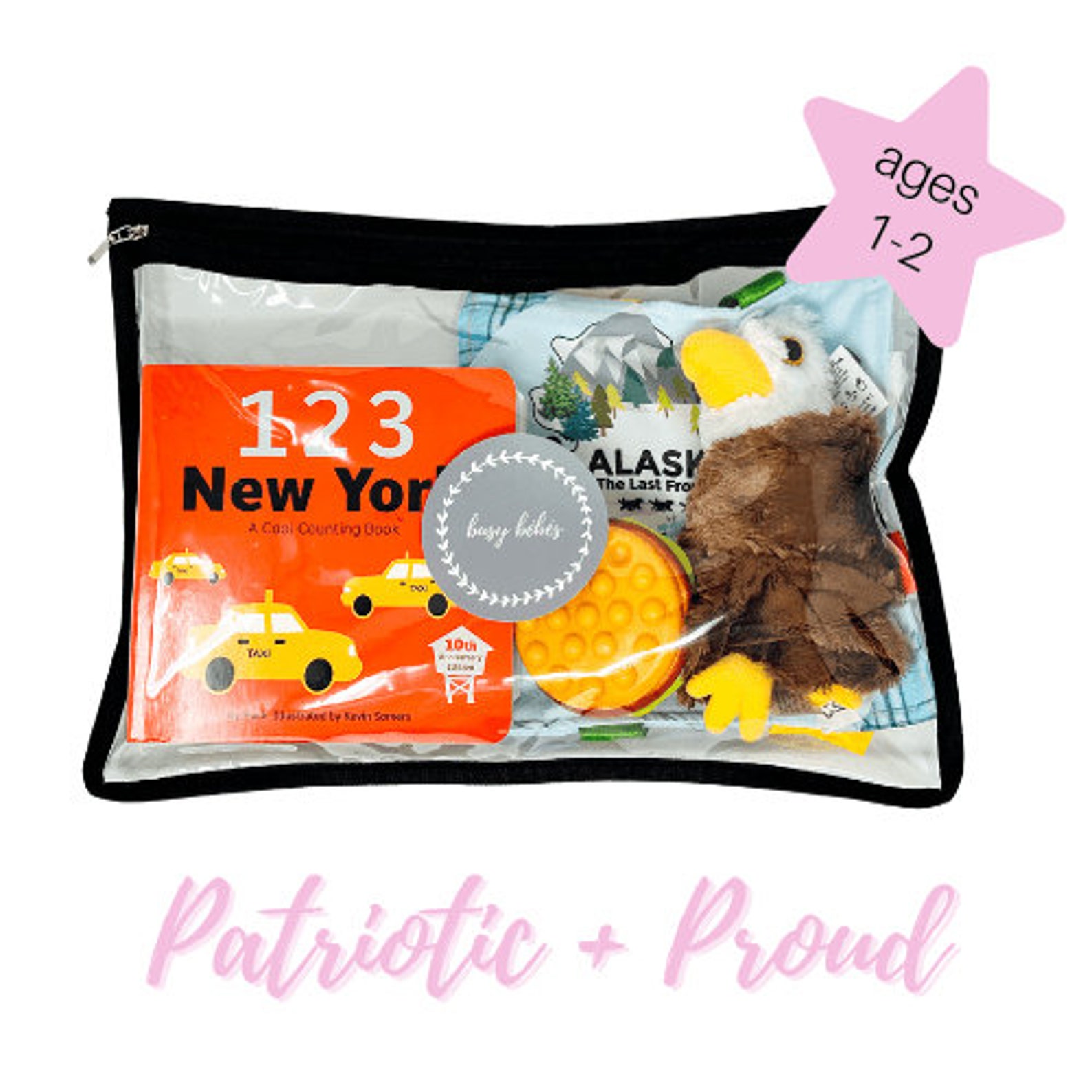 USA Patriotic & Proud {ages 1-2} Busy Bag for Home, Traveling or ...