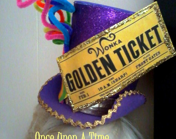 OOAK - Whimsical Willy WONKA Top Hat FASCINATOR - Etsy