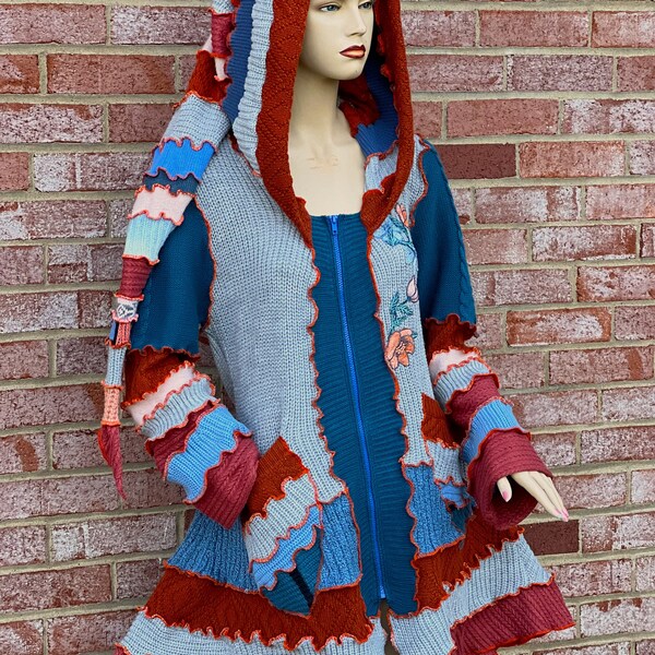 Upcycle Sweater Coat - Etsy